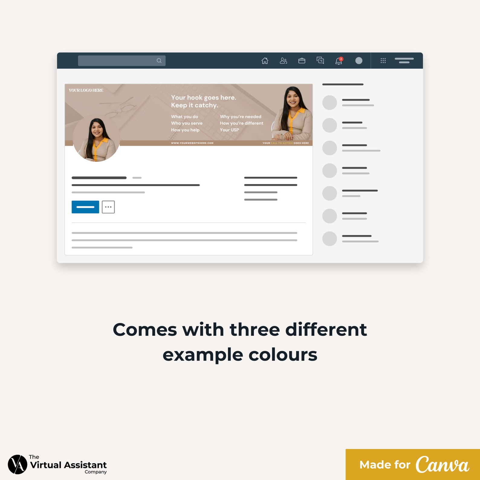 Linkedin Background Banner Templates | INSTANT DOWNLOAD | Edit for FREE ...
