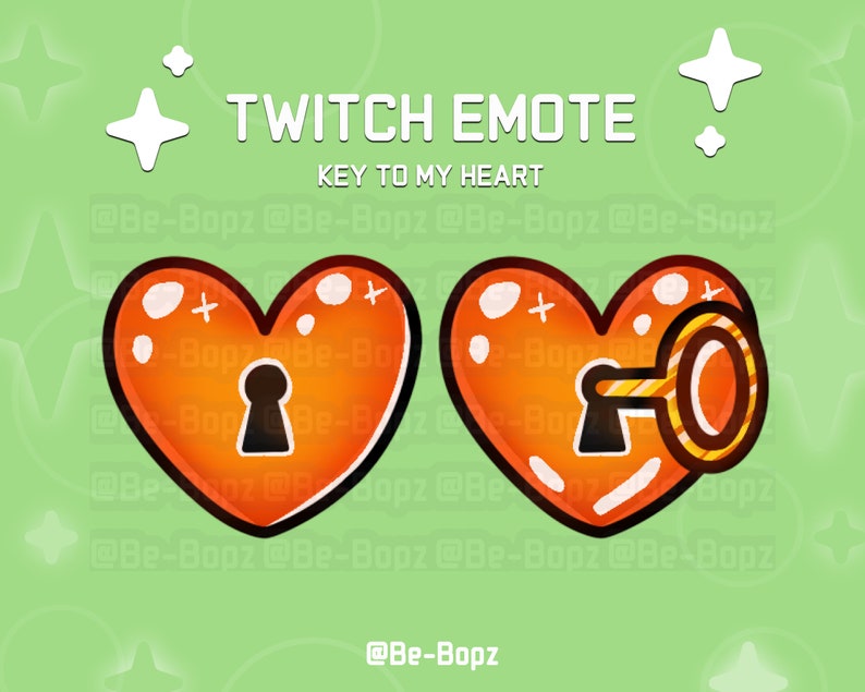 Key to My Heart Twitch Emote Discord Love Key Locket Heart - Etsy