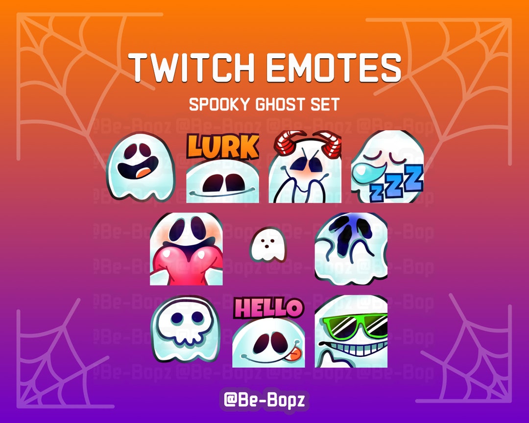 BIG PACK! Spooky Ghost Twitch Emotes • Set of 10 +3 FREE • Discord ...