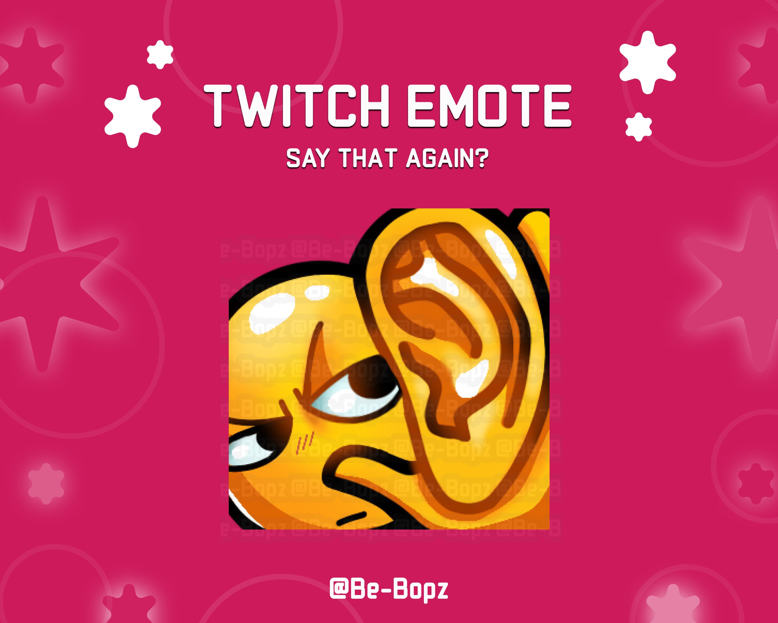 Ear Emoji Twitch Emote Discord Cursed Listening Funny Meme - Etsy