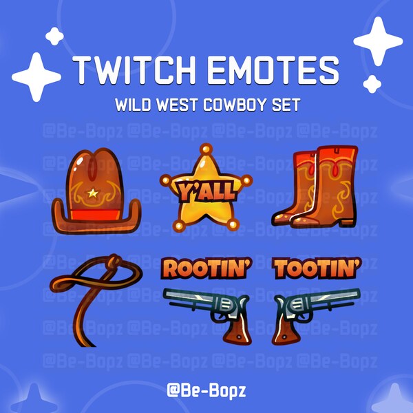 Twitch Cowboy Emotes - Etsy