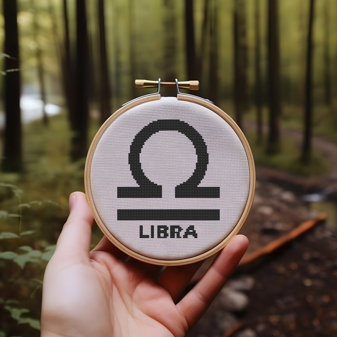 Zodiac Libra Cross Stitch Pattern Downloadable PDF for Craft Project ...