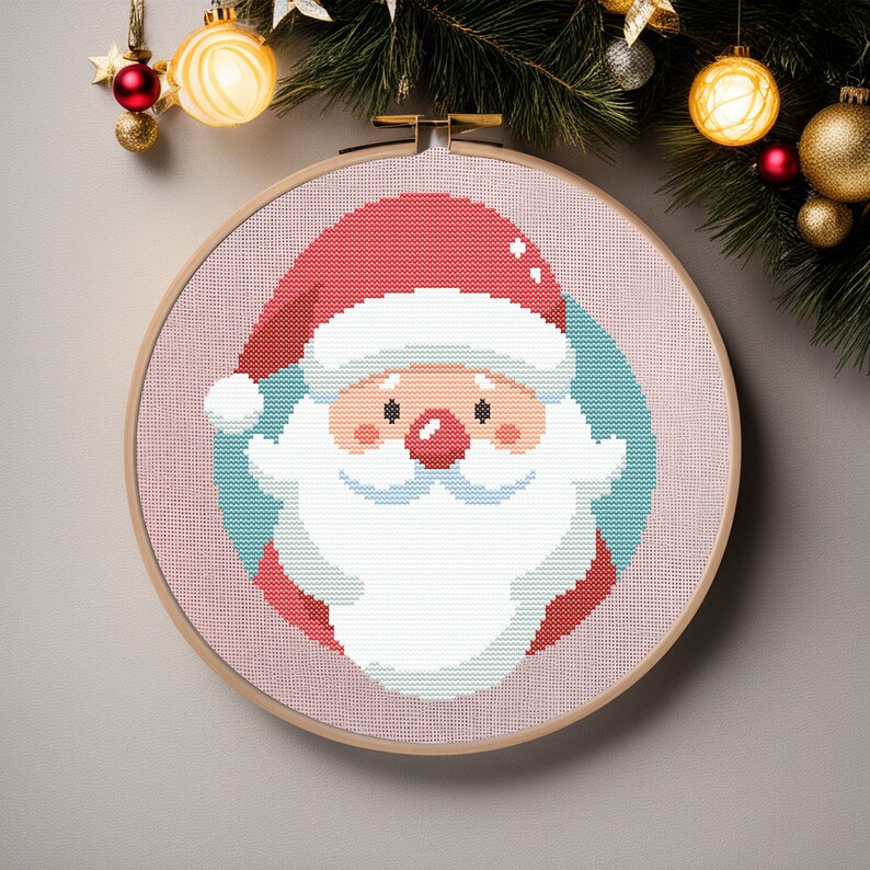 Santa Claus Cross Stitch Pattern Christmas Holiday Decor - Etsy