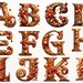 Chinese New Year Letters Alphabet PNG Bundle , Letters A-Z, Numbers 0-9 ...