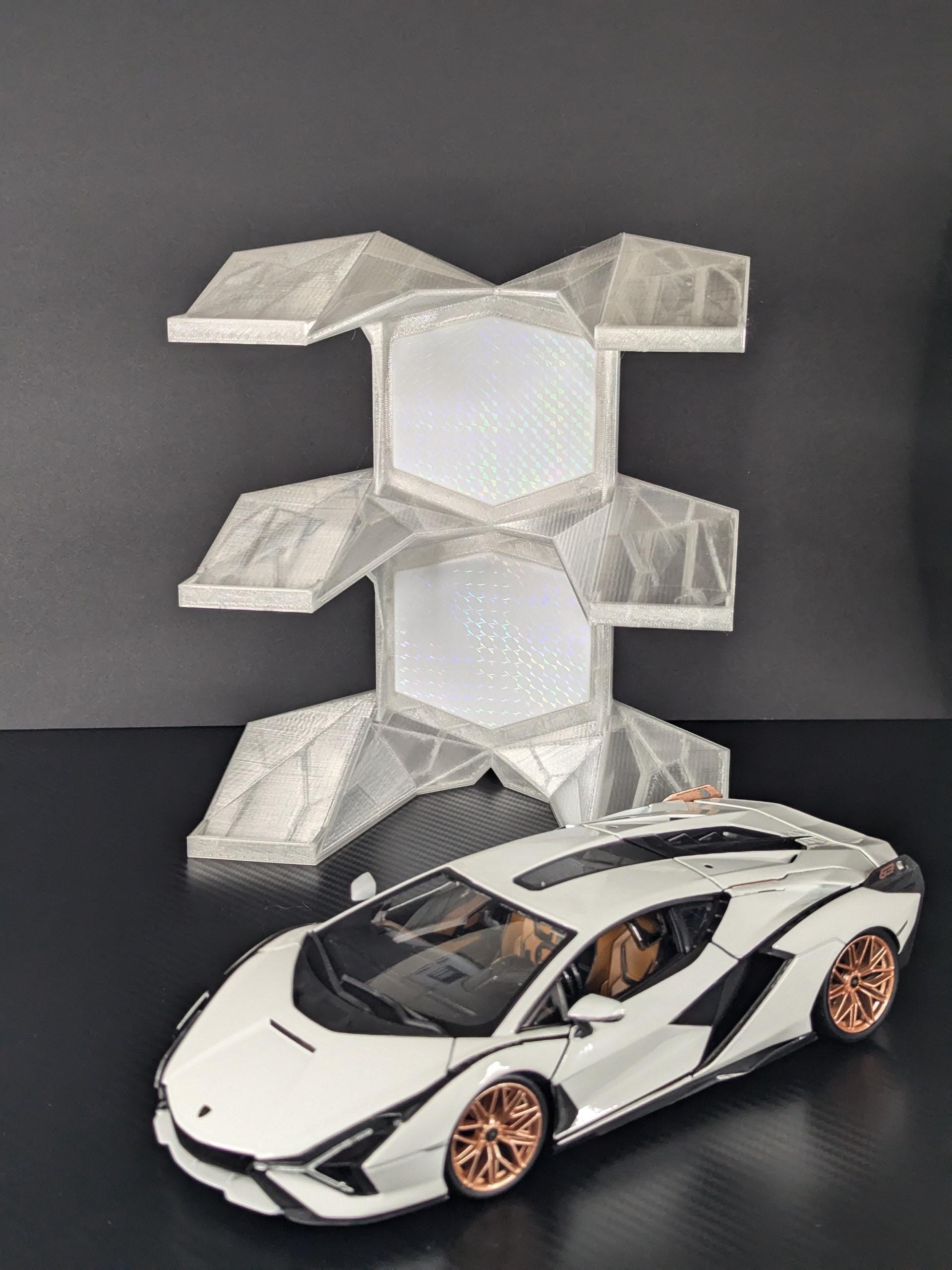 1/18 Scale Car Model Display Stand: RGB LED Lit, Holds 3 Cars - Etsy