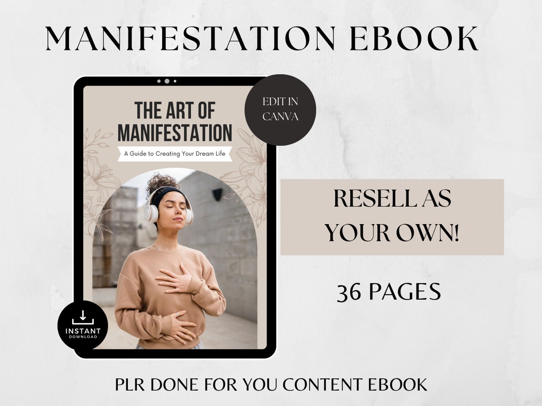 Manifestation Ebook: Art of Manifestation Guide (PLR/MRR) - Etsy