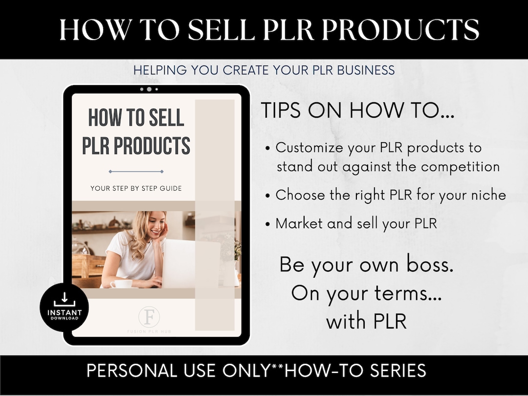 How to Sell PLR Digital Products-personal Use Only, Guide to Selling PLR, Start a PLR Business ...