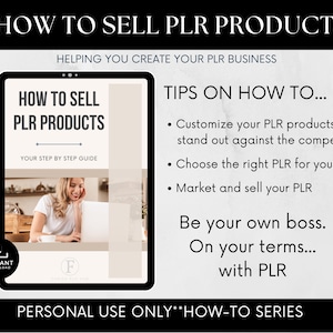 How to Sell PLR Digital Products-personal Use Only, Guide to Selling PLR, Start a PLR Business ...