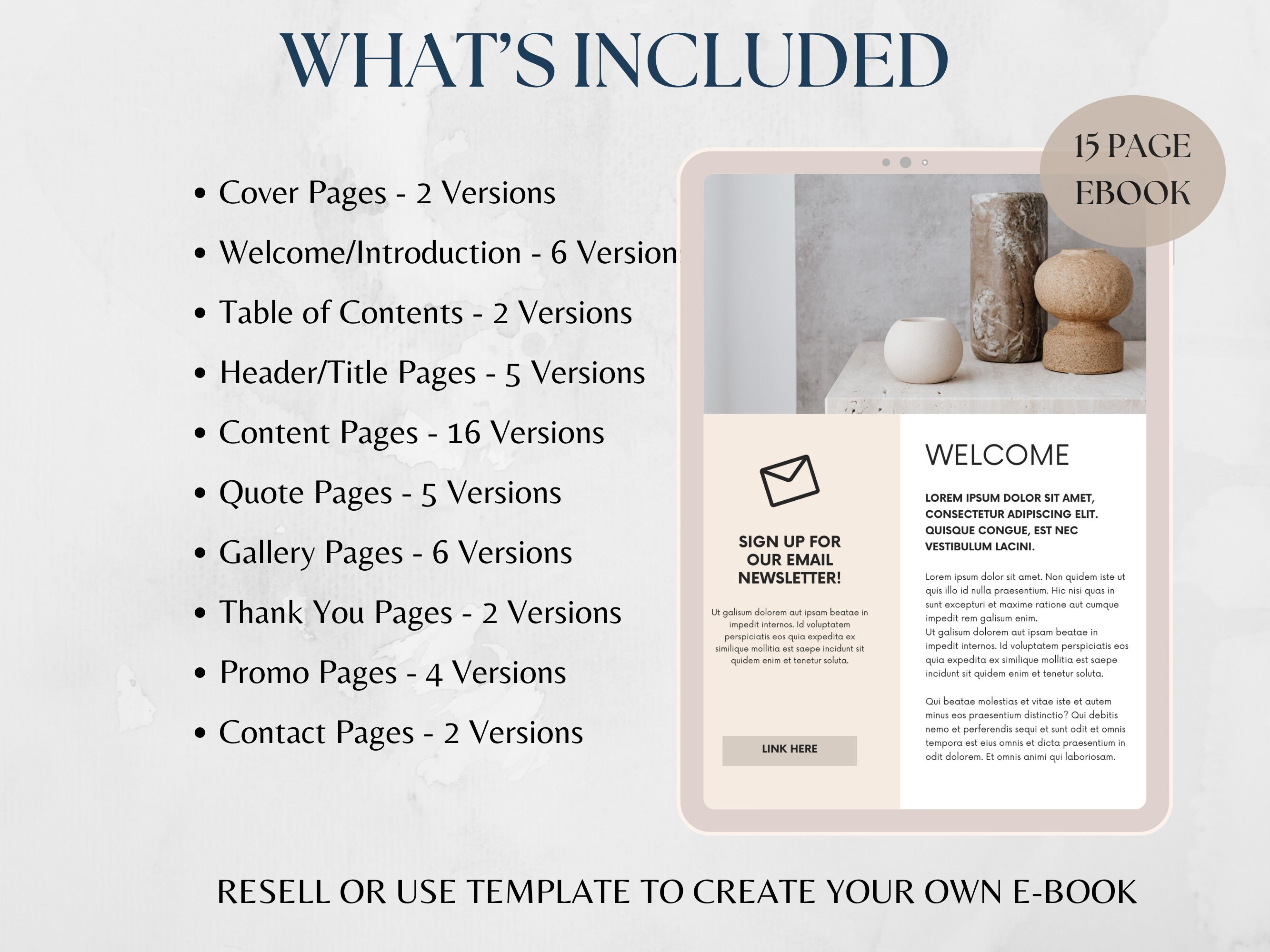 50-page Ebook Template With Resell Rights: Canva Editable Lead Magnet ...