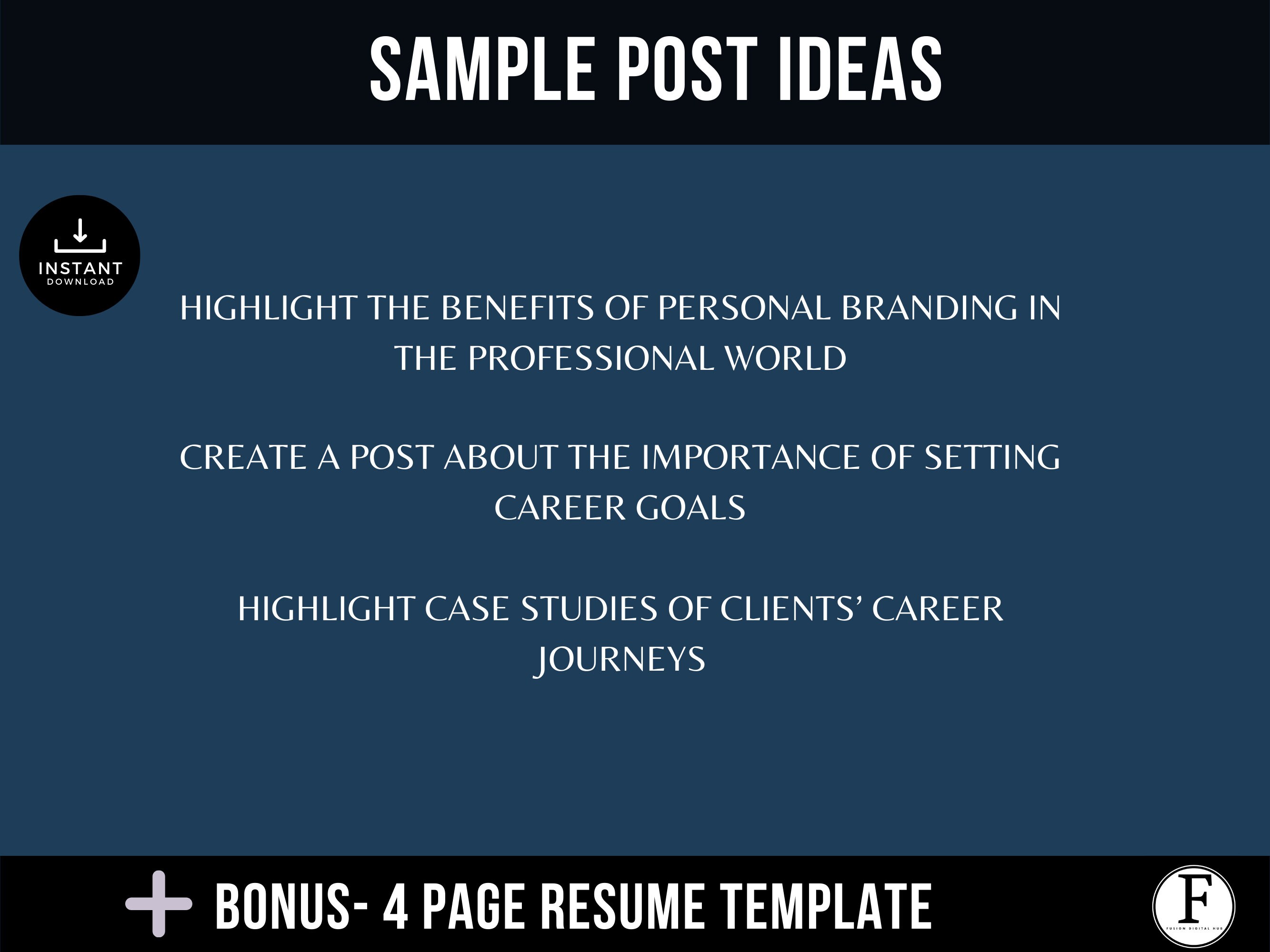 50 Social Media Post Ideas for Career Coaches (2 PDF Files) - Etsy
