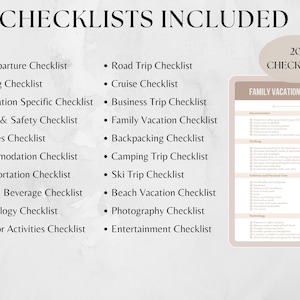 Travel Checklists With Resell Rights, Packing Checklists, PLR Travel ...