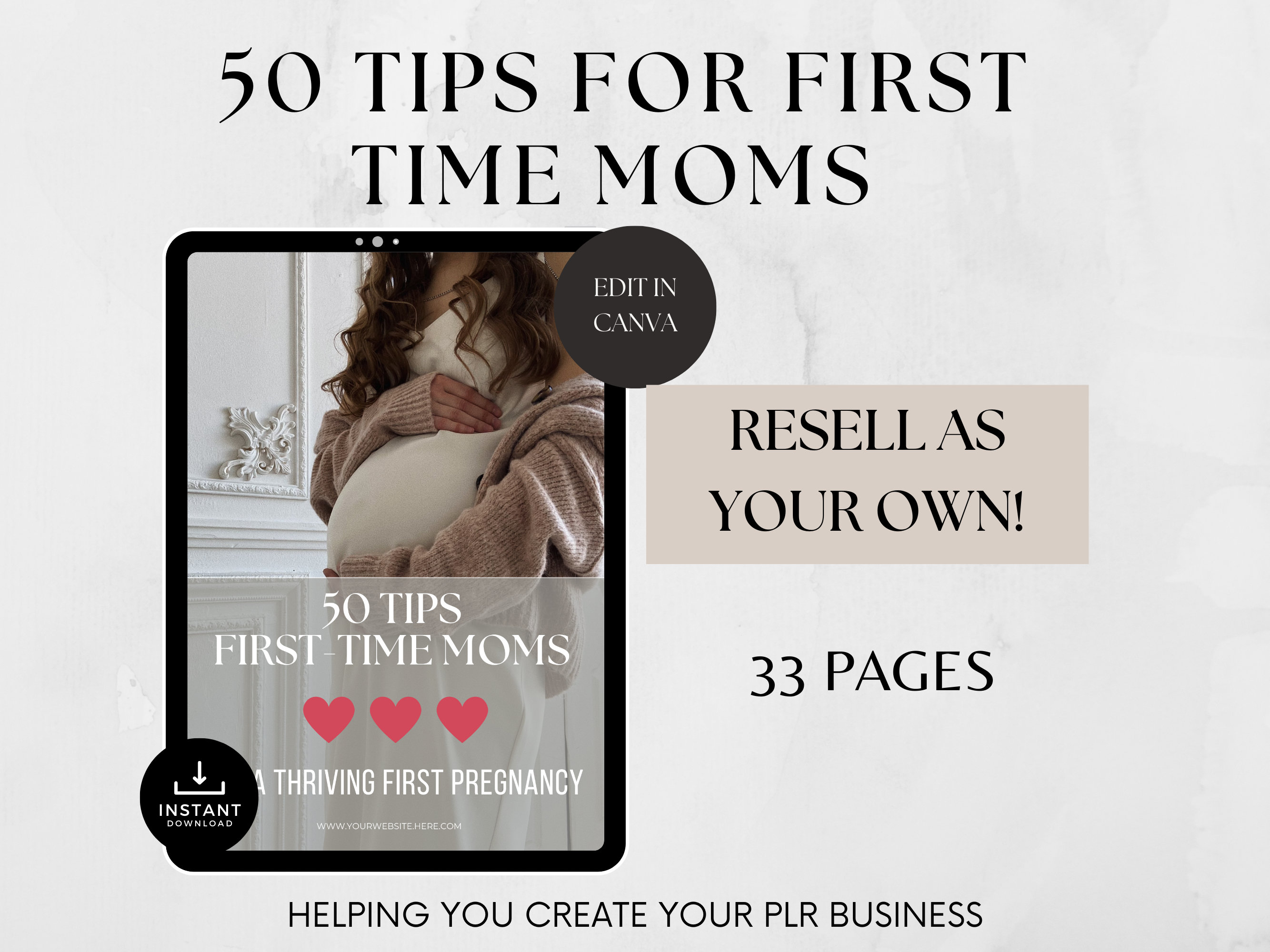 50 Tips For First Time Moms With Resell Right First Pregnancy Guide