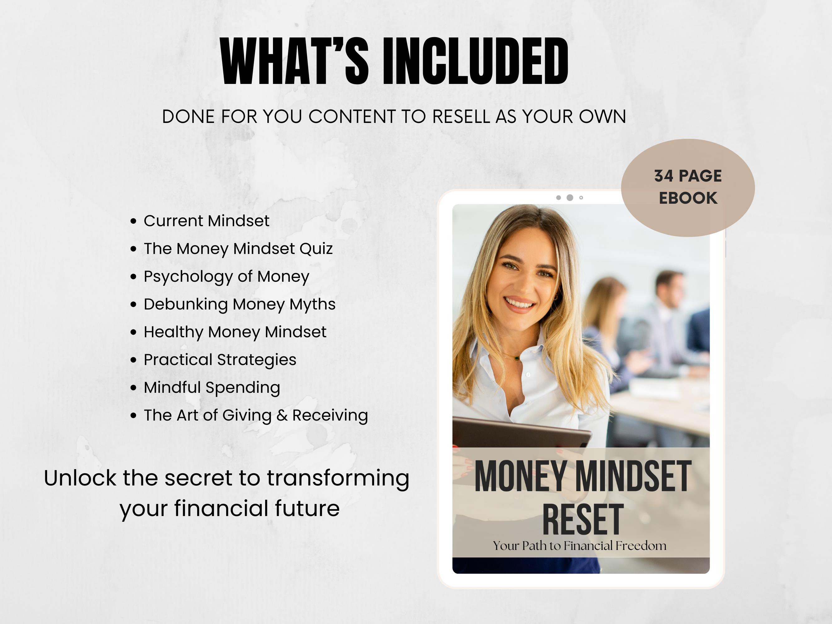 Money Mindset Reset Ebook: PLR & MRR Rights (A4) - Etsy