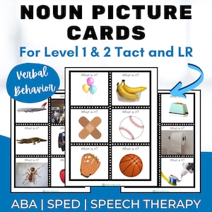 ABA Behavior Resources ABA Tacting Picture Cards Aba Therapy Session ...