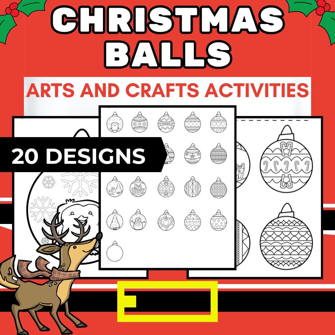 Printable Christmas Balls Coloring Pages Xmas Ornament Christmas Tree ...