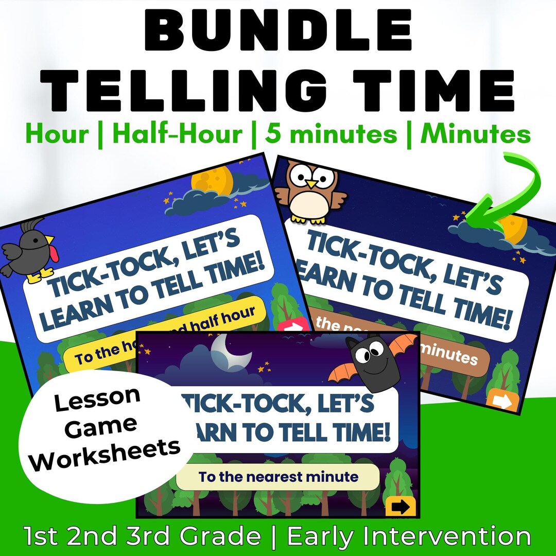 Telling Time to the Hour and Half-hour, Nearest 5 Minutes, and Minute ...