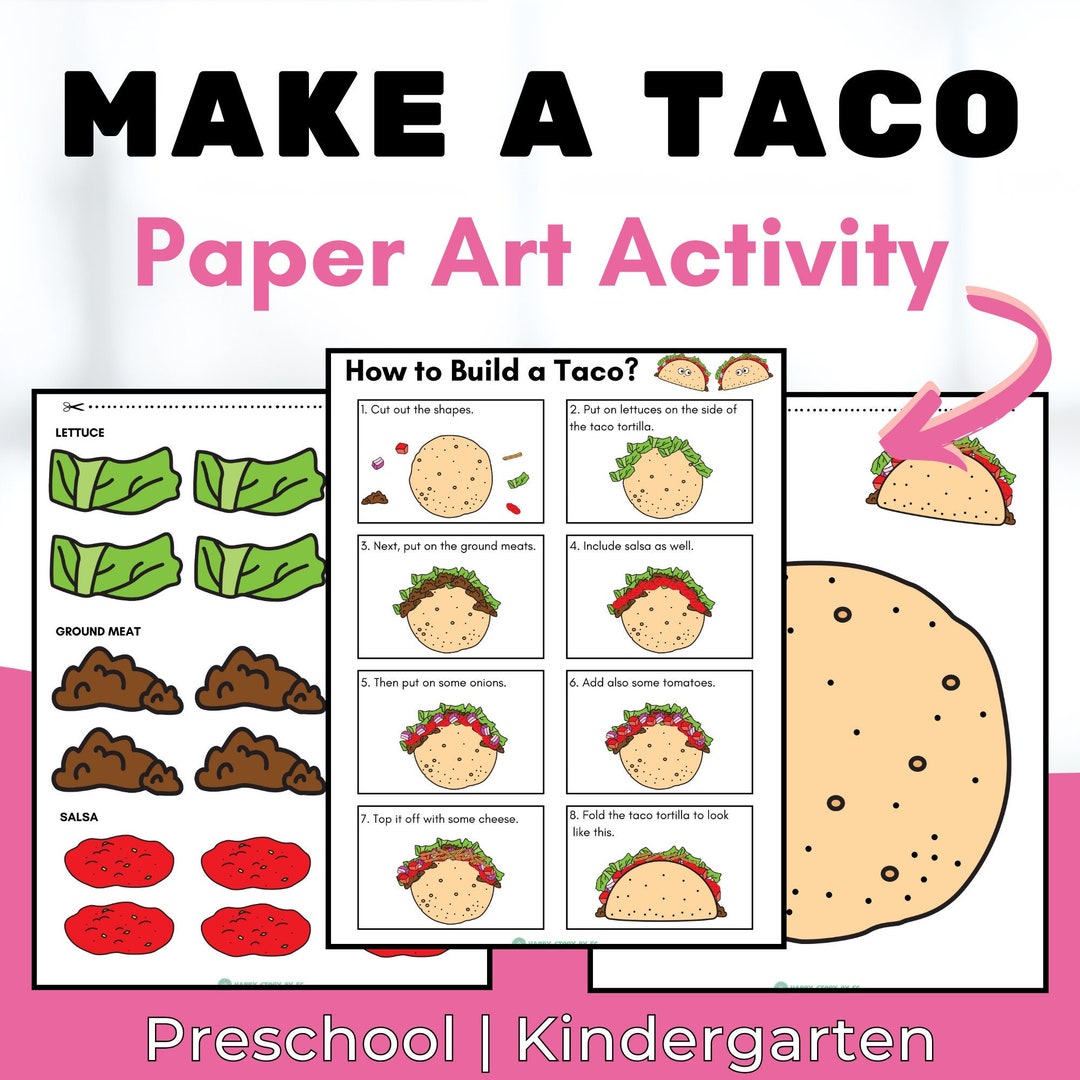 How to Make a Paper Taco Craft Art Activities Project to Learn About ...