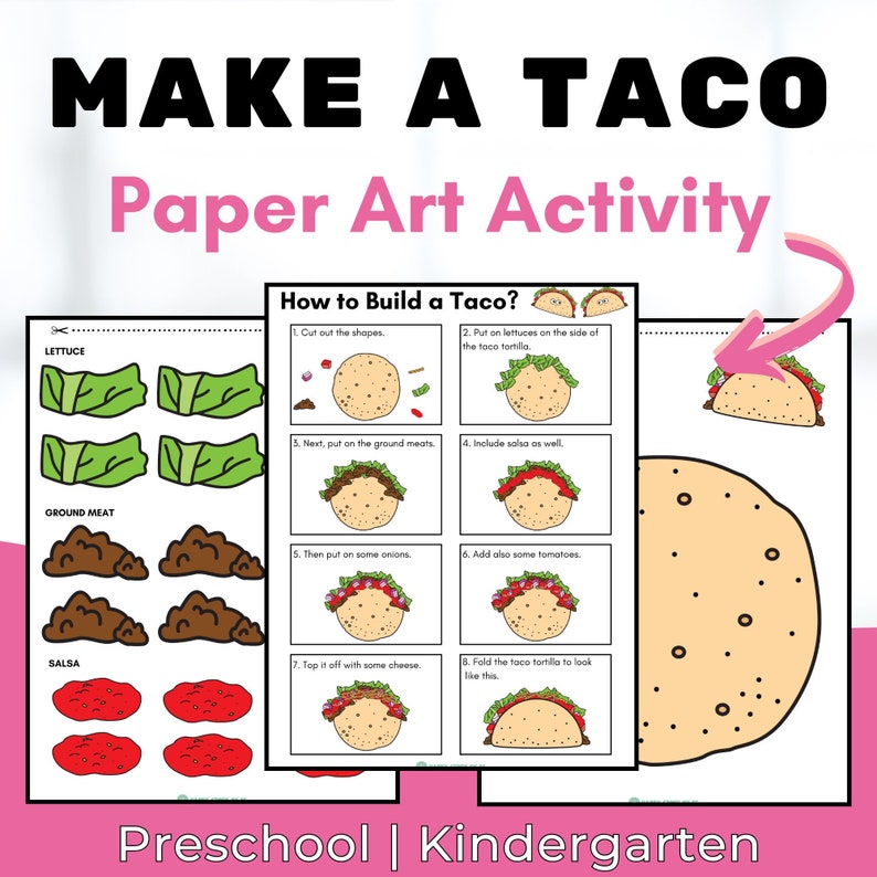 How to Make a Paper Taco Craft Art Activities Project to Learn About ...