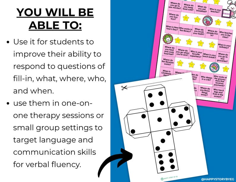 Intraverbal Board Games Printable ABA Materials for Special Education ...