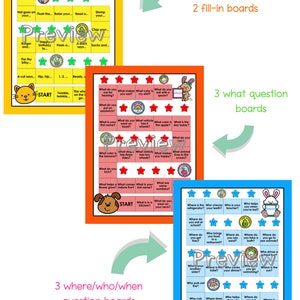 Intraverbal Board Games Printable ABA Materials for Special Education ...