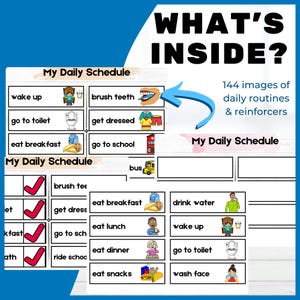 Autism Visual Schedule | First Then Board Checklists for Home School ...