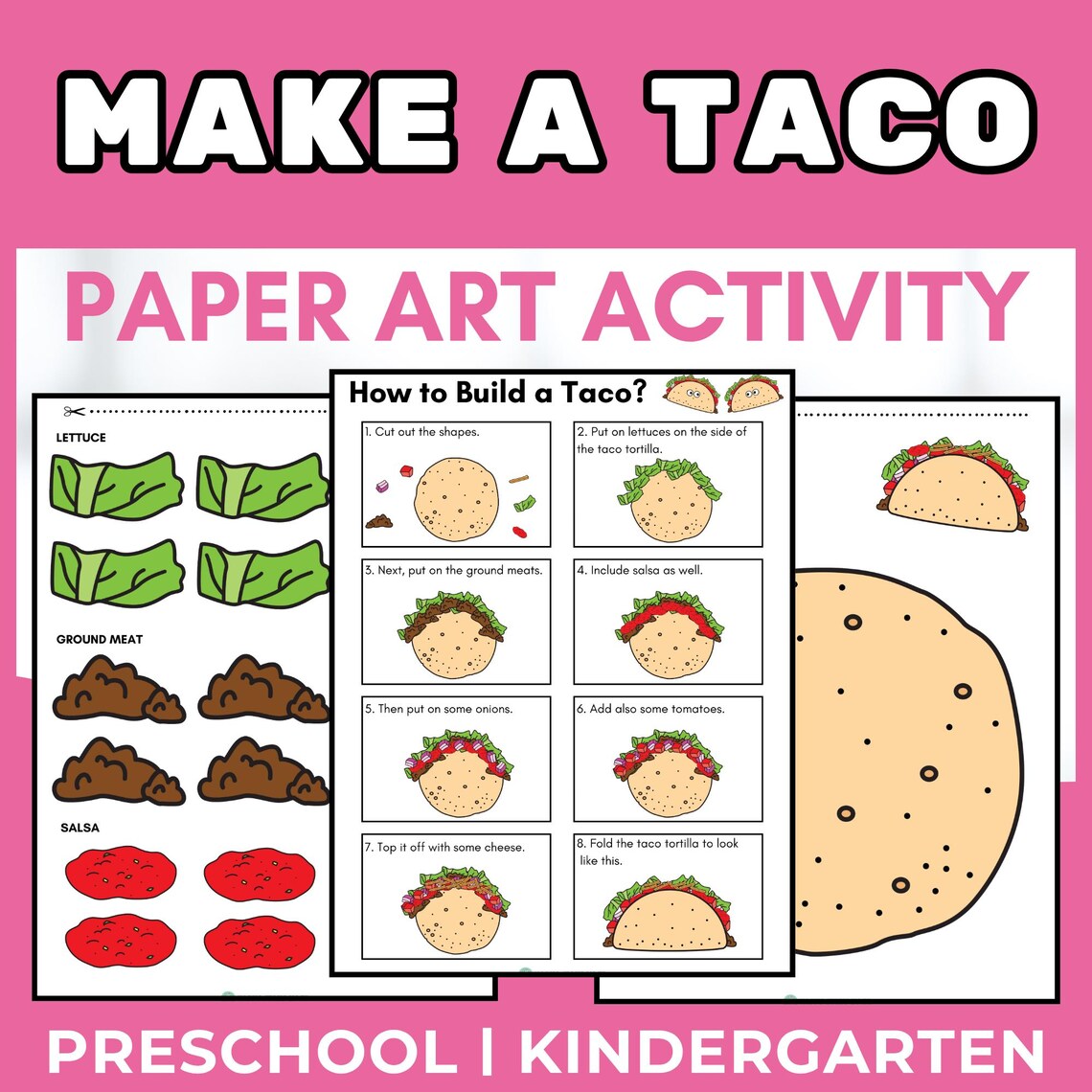 How to Make a Paper Taco Craft Art Activities Project to Learn About ...