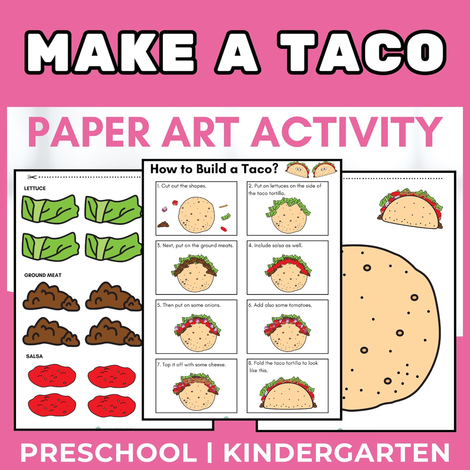 How to Make a Paper Taco Craft Art Activities Project to Learn About ...
