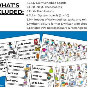Autism Visual Schedule | First Then Board Checklists for Home School ...