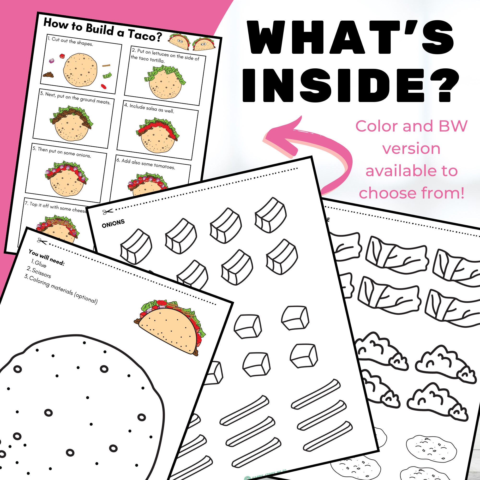 How to Make a Paper Taco Craft Art Activities Project to Learn About ...