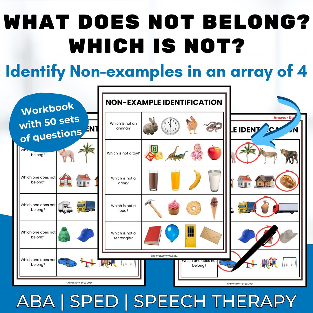 Which One Does Not Belong? Which is Not? Non-examples Worksheet Book ...
