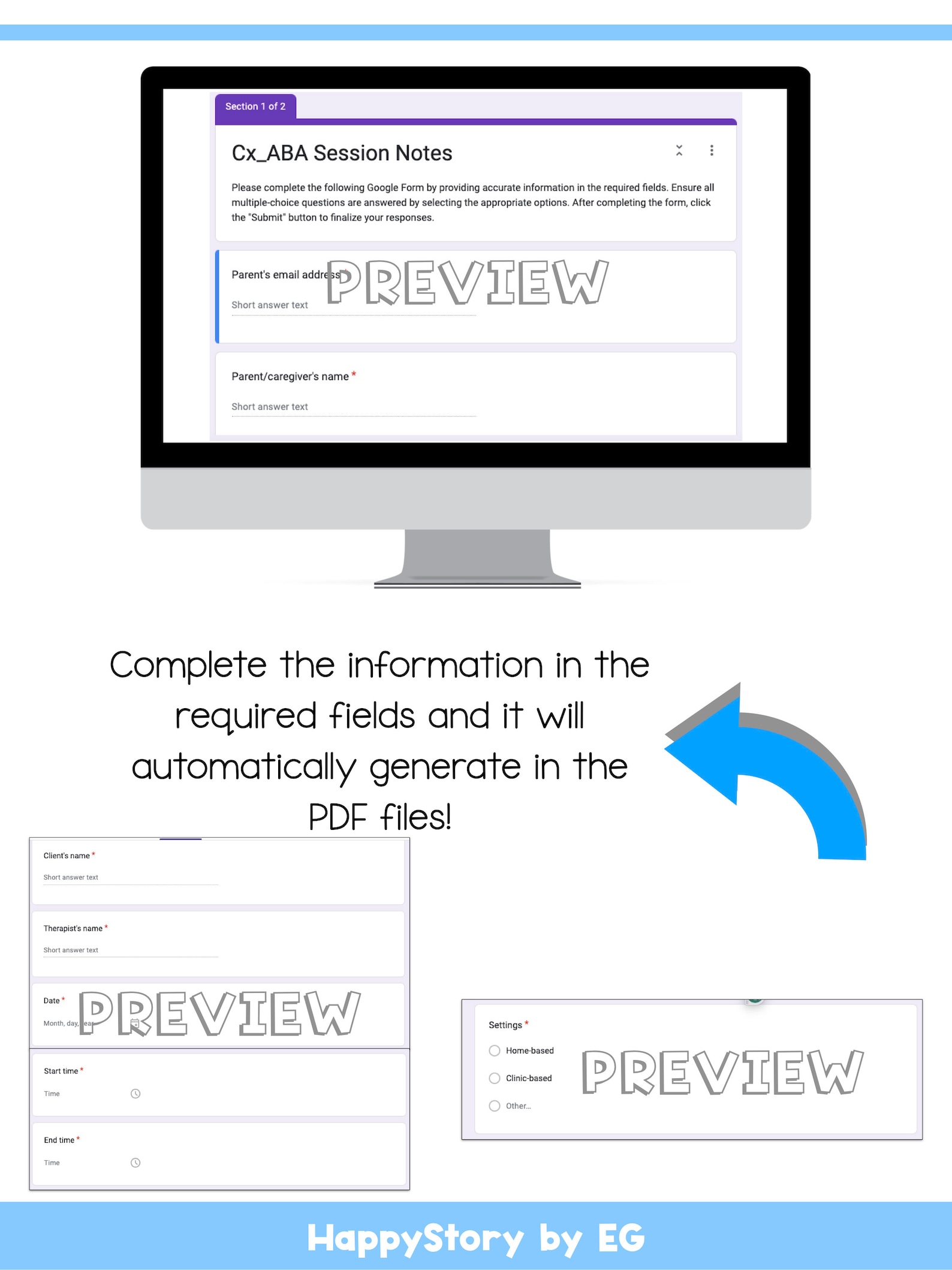 RBT Session Notes Form ABA Session Notes Behavior Therapy Session Notes ...