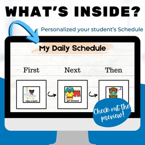 Autism Visual Schedule | First Then Board Checklists for Home School ...