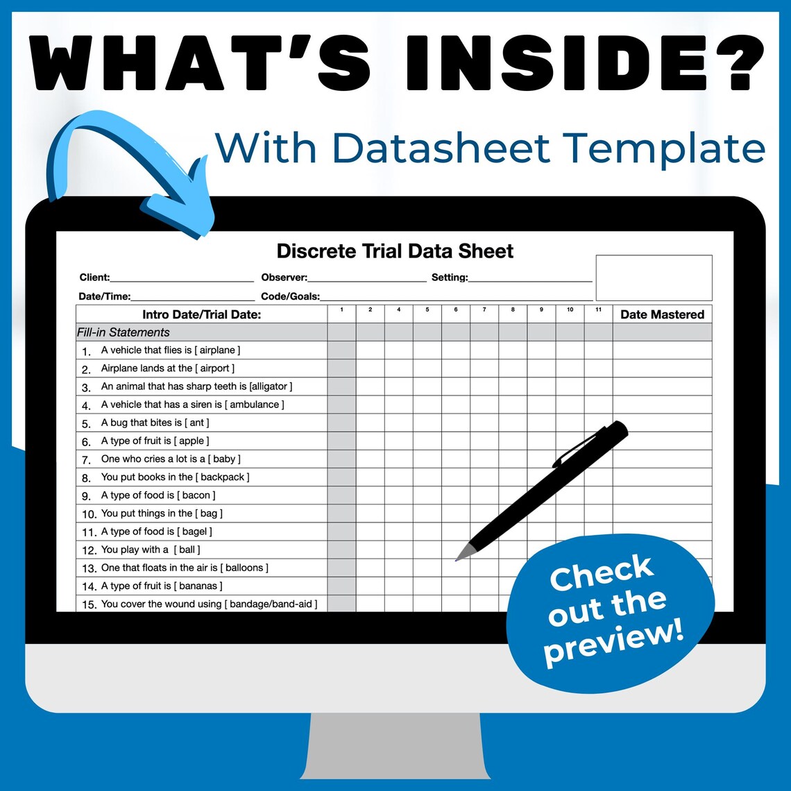 LRFFC Fill-ins WH Questions 3 Verbal Statements Verbal Behavior Aba ...