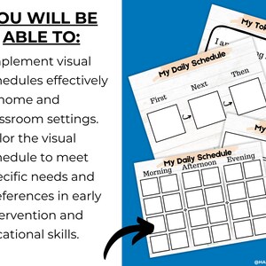 Autism Visual Schedule | First Then Board Checklists for Home School ...