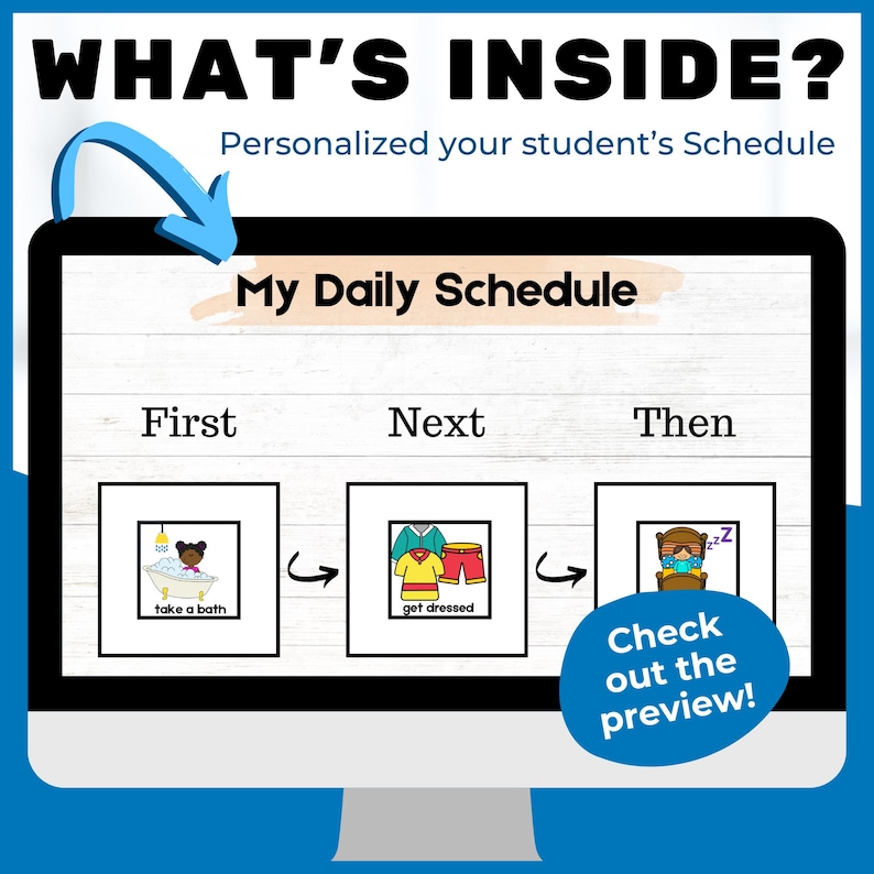 Autism Visual Schedule | First Then Board Checklists for Home School ...