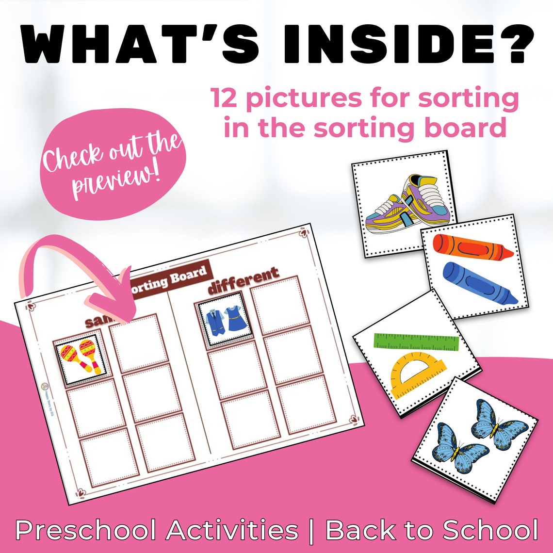 Printable Same or Different Activity Worksheets Activities for Special ...