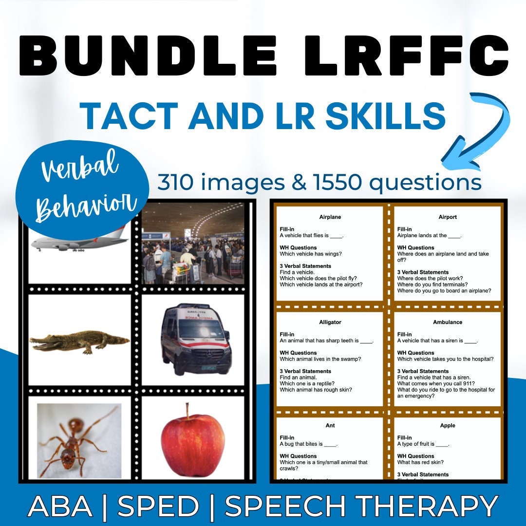 Buy Bundle Tact Lr and Lrffc ABA Behavior Resources Picture Cards and ...