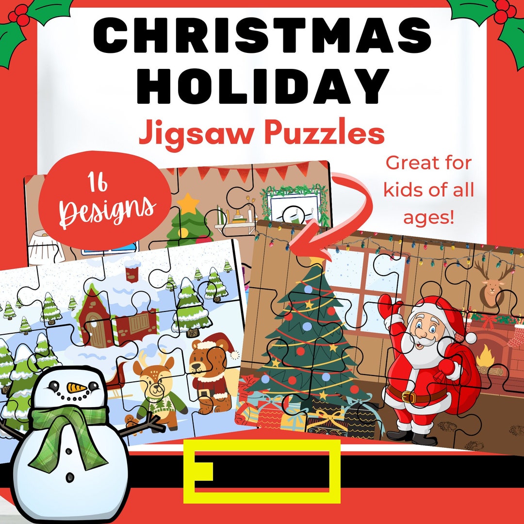 Christmas Puzzle for Kids Printable Christmas Jigsaw Puzzle Christmas ...
