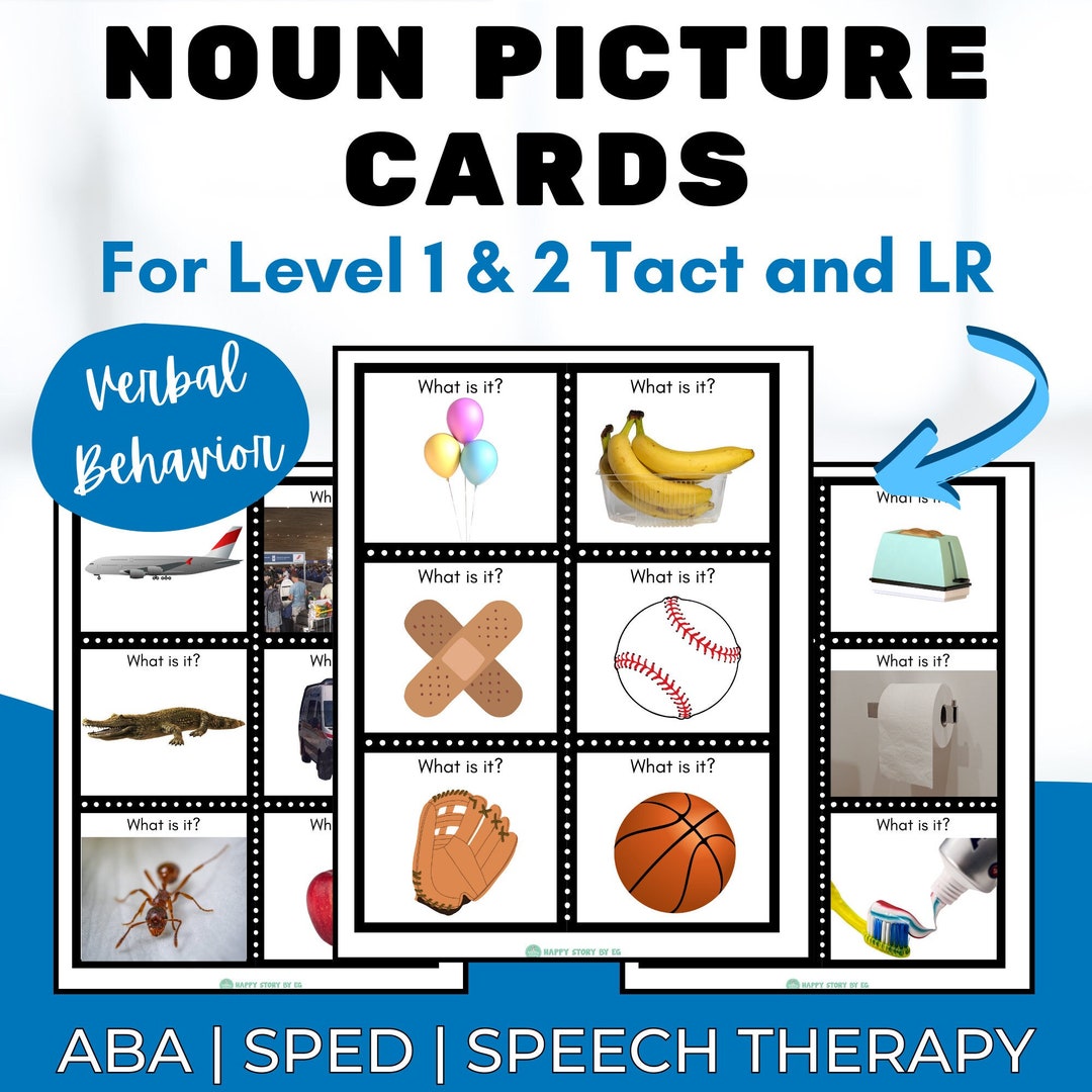 ABA Behavior Resources ABA Tacting Picture Cards Aba Therapy Session ...
