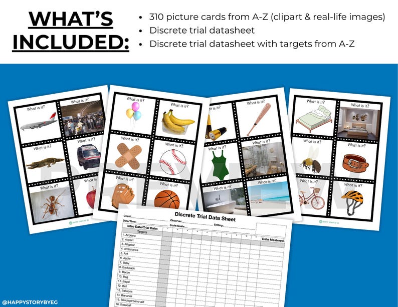 ABA Behavior Resources ABA Tacting Picture Cards Aba Therapy Session ...