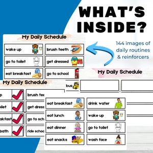 Autism Visual Schedule | First Then Board Checklists for Home School ...