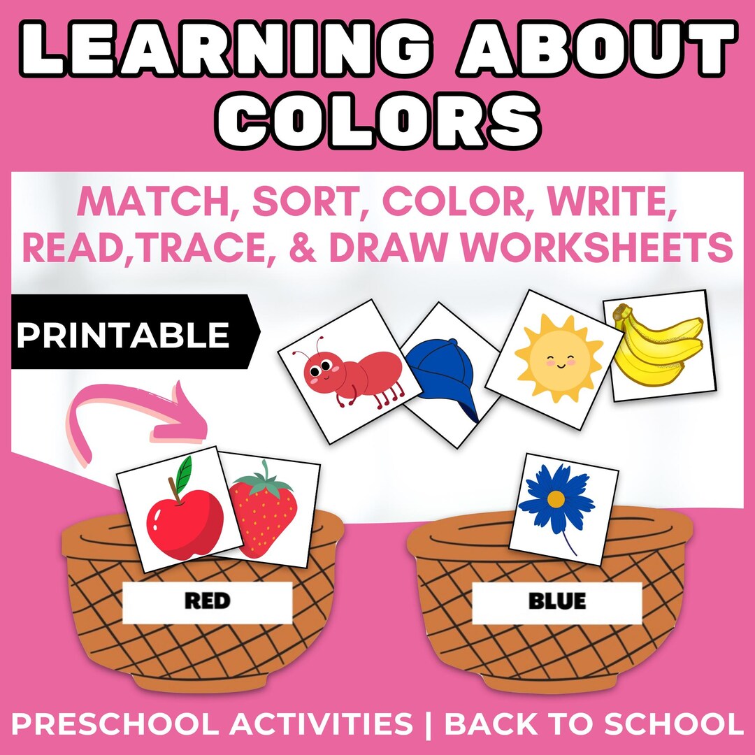 Identify Color Words | Color Worksheets | Preschool Color Activity ...