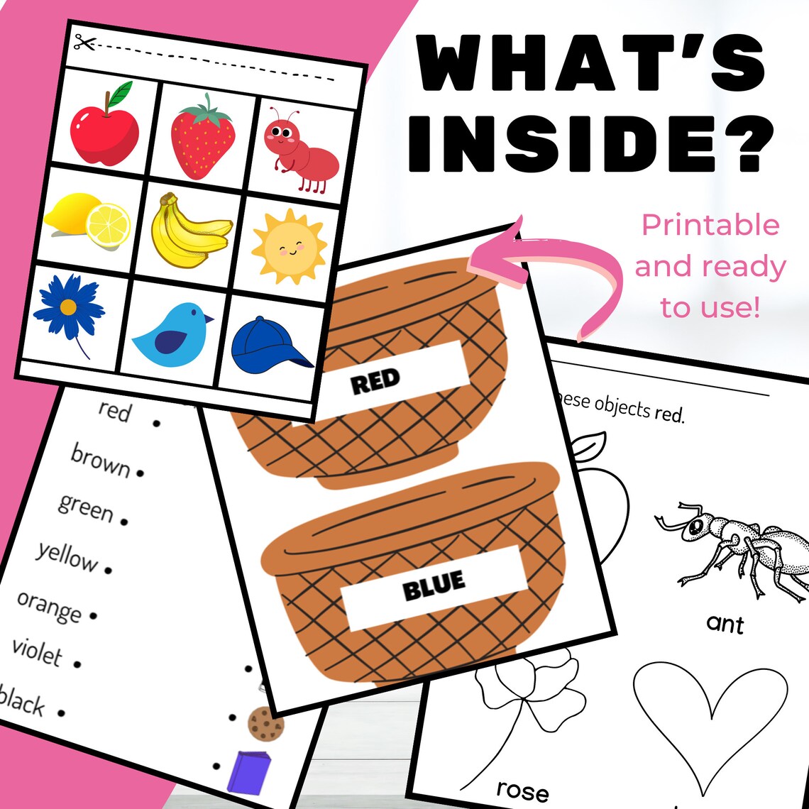 Identify Color Words | Color Worksheets | Preschool Color Activity ...