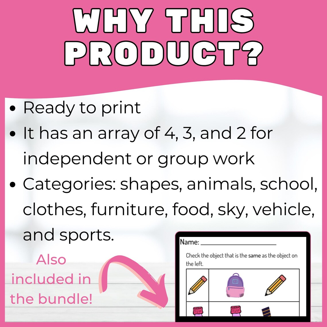 Printable Same or Different Activity Worksheets Activities for Special ...