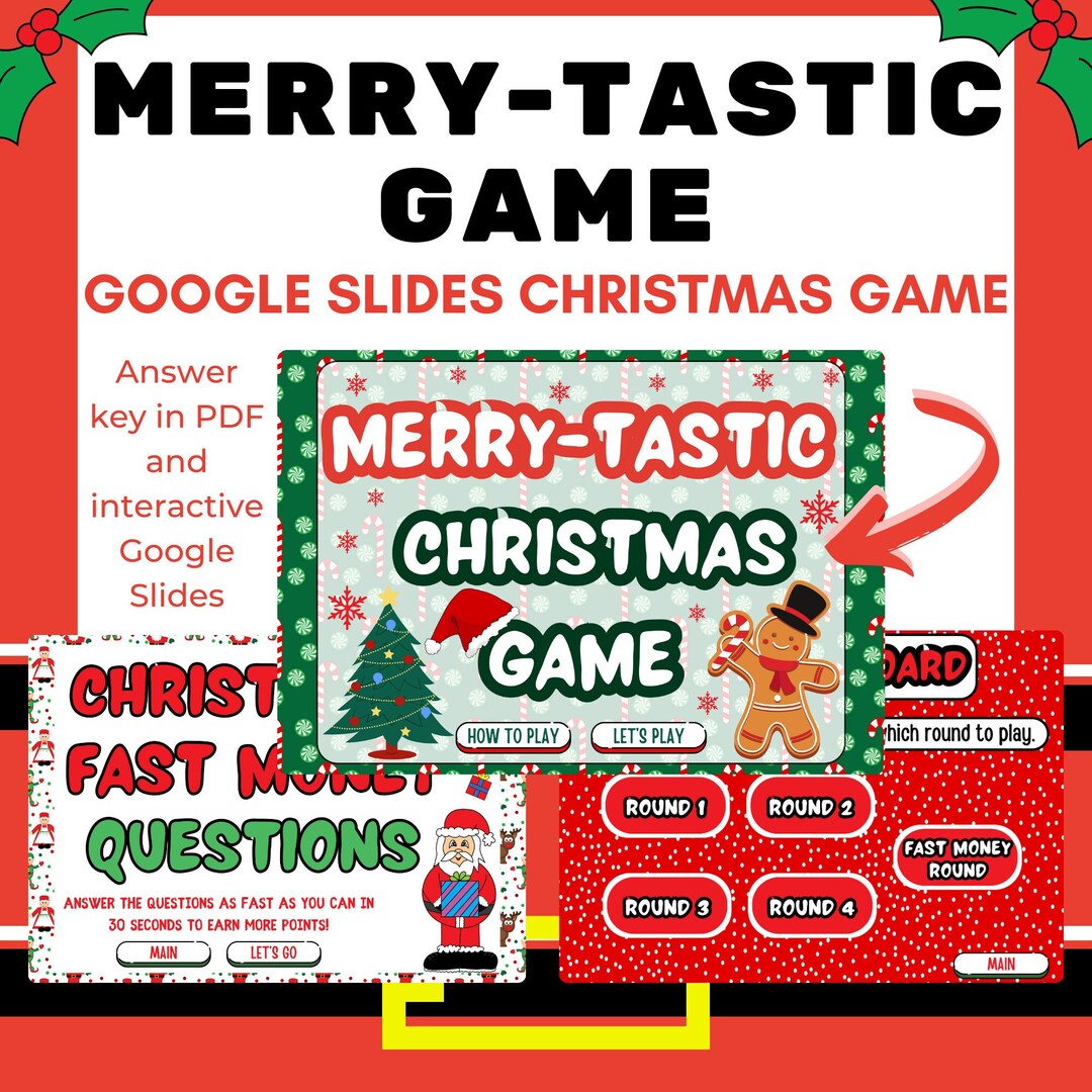 Christmas Party Games Virtual Christmas Game Show Christmas Games ...