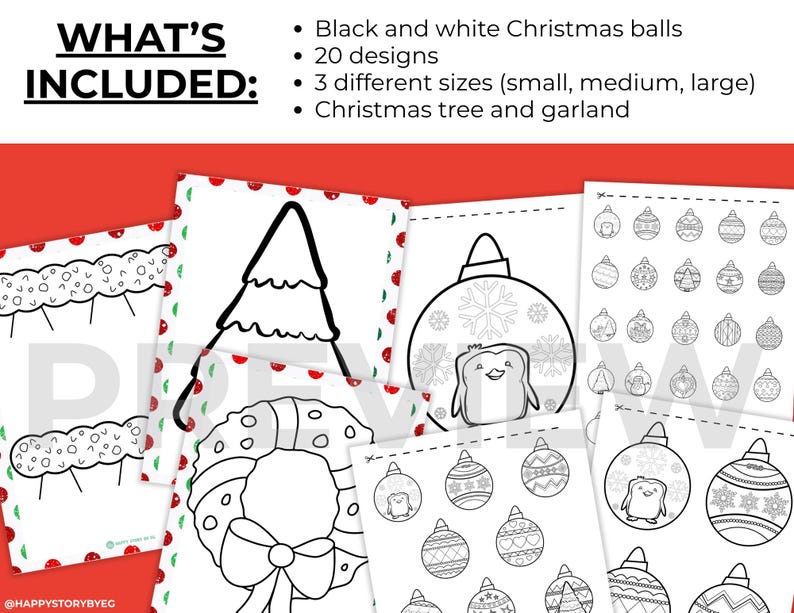 Printable Christmas Balls Coloring Pages Xmas Ornament Christmas Tree ...