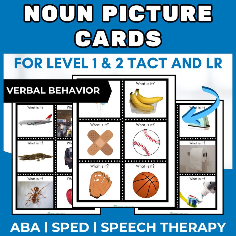 ABA Behavior Resources ABA Tacting Picture Cards Aba Therapy Session ...