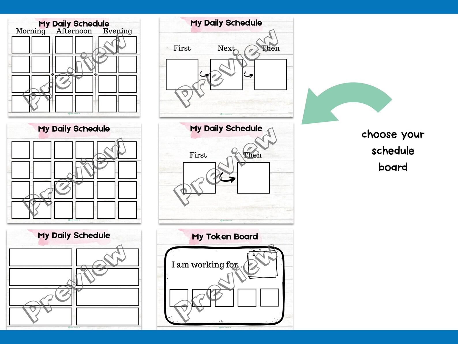 Autism Visual Schedule First Then Board Checklists for Home School ...