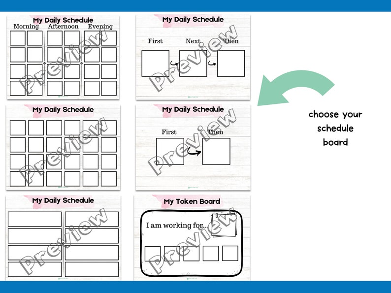 Autism Visual Schedule First Then Board Checklists for Home School ...