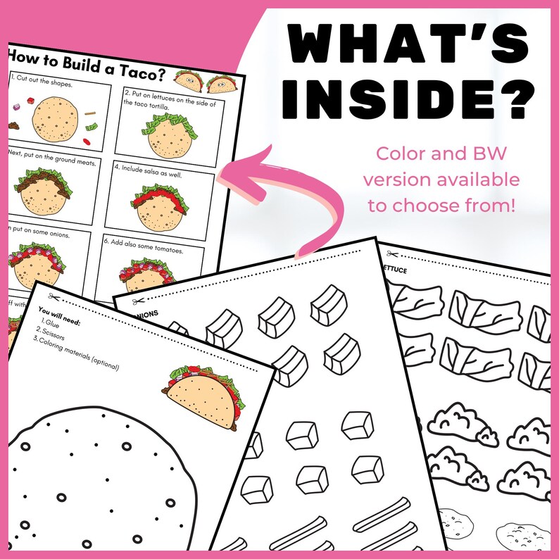 How to Make a Paper Taco Craft Art Activities Project to Learn About ...